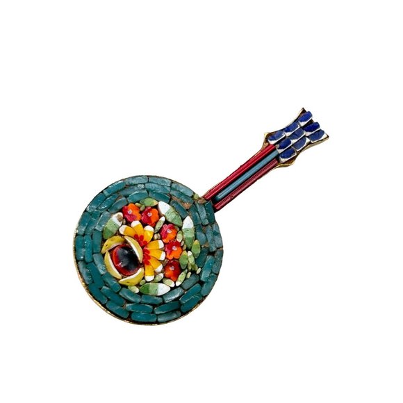 Made In Italy | Jewelry | Vintage Mosaic Brooch Music Instrument ...